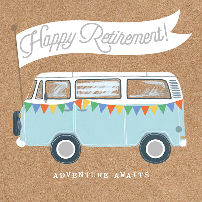 Retirement Camper Van Card | Greetings Cards - Su Chases Interiors